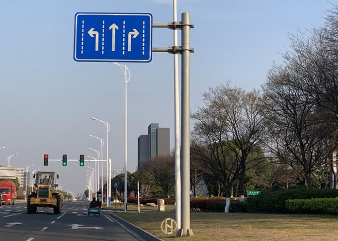 Anti Corrosion Road Sign Post 3M 6M 8M 9M For Traffic Control System