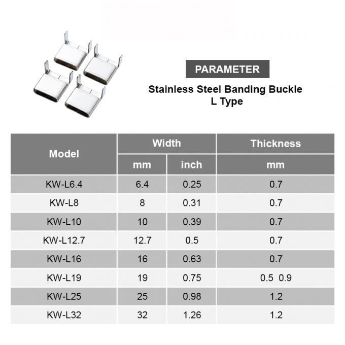 Adjustable Stainless Steel Banding Strap Electrical Buckles