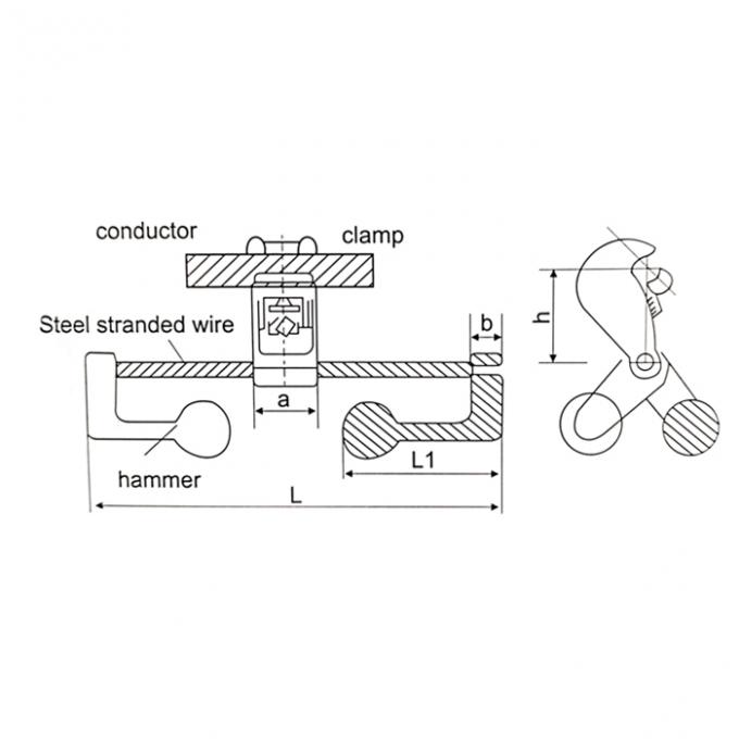OPGW Vibration Cable Damper Steel Stranded Wire Overhead