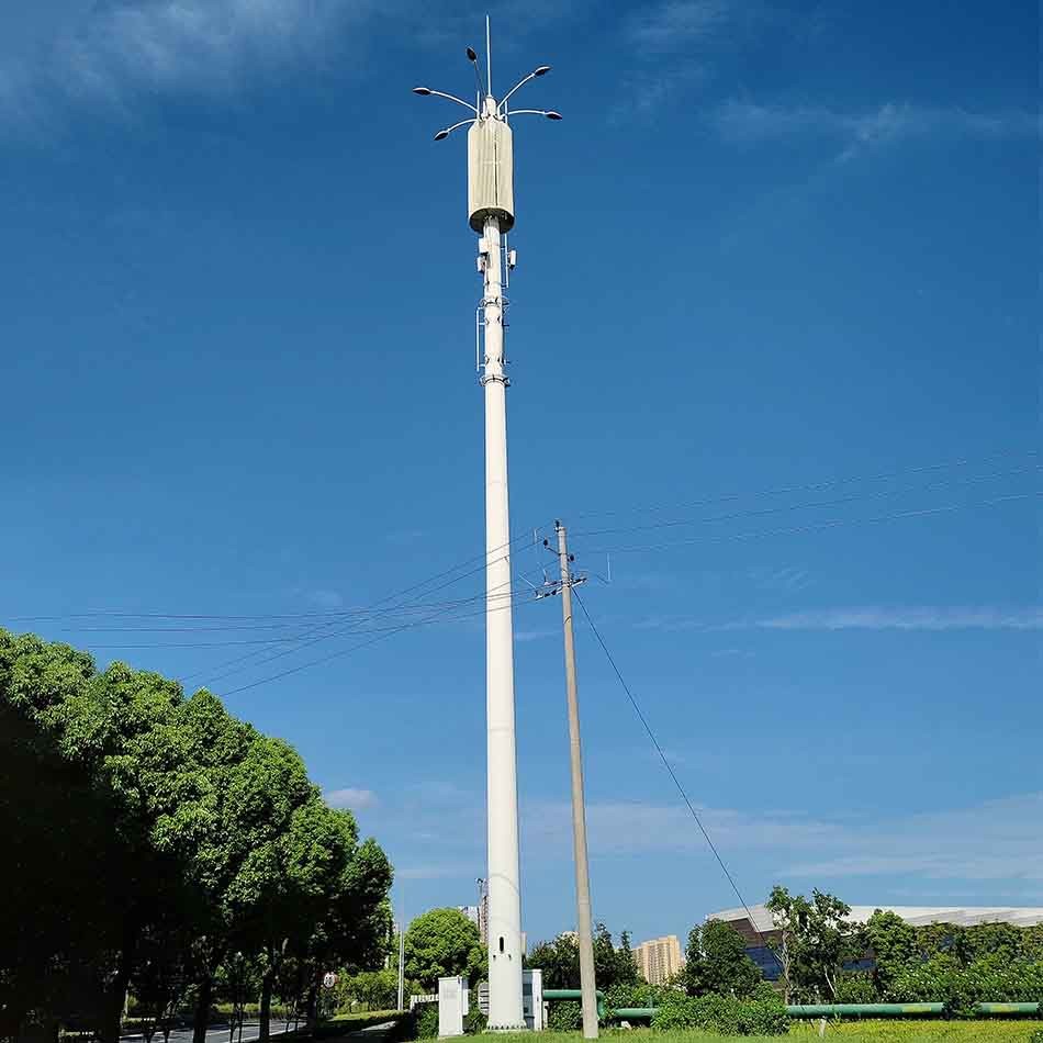 Customized Radome Antenna Communication Pole Hot Dip Galvanized