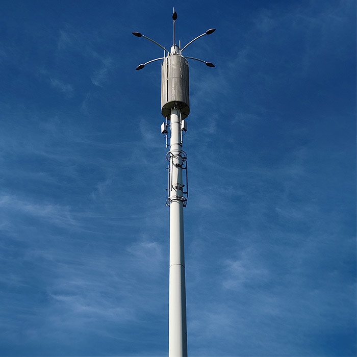 Telecommunication Pole / Monopole Shape Conical Round Polygonal ...