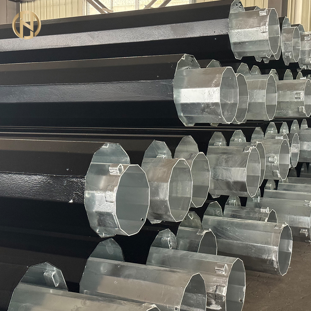 9M-30M Galvanized Steel Electric Pole 110Kv Power Transmission Steel ...
