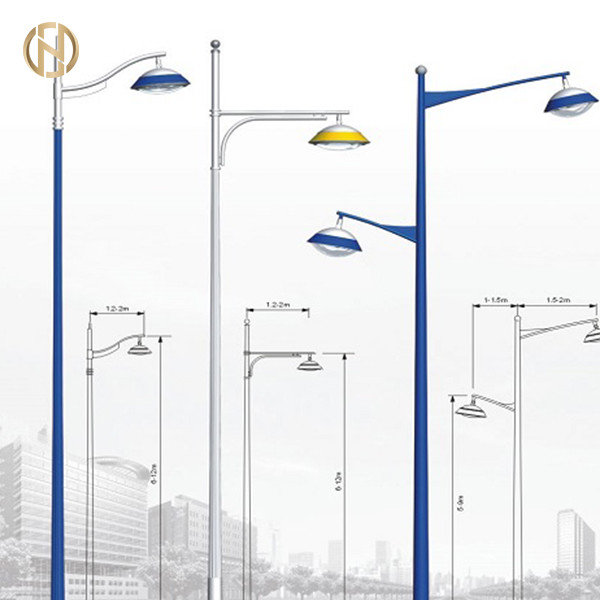 High Precision Street Lamp Pole 6 - 12M Height With Various Design