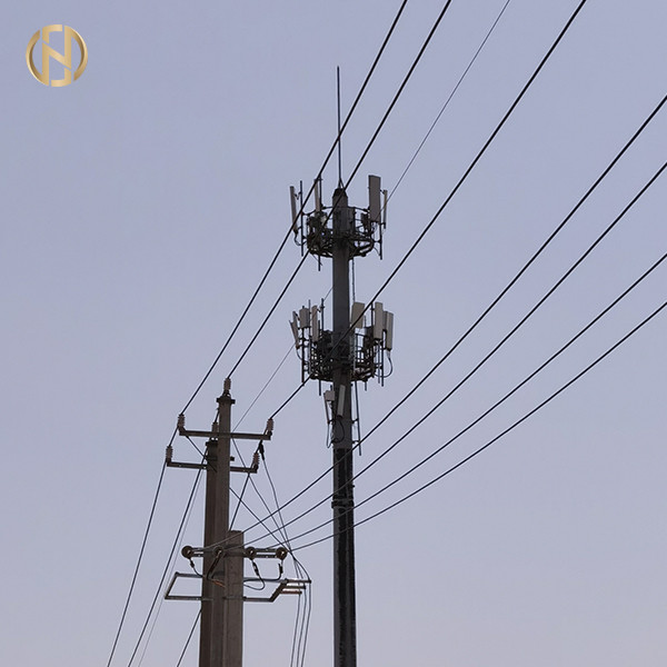 30m Hot Dip Galvanized Telecom Mast Poles ASTM A572 GR65 Steel