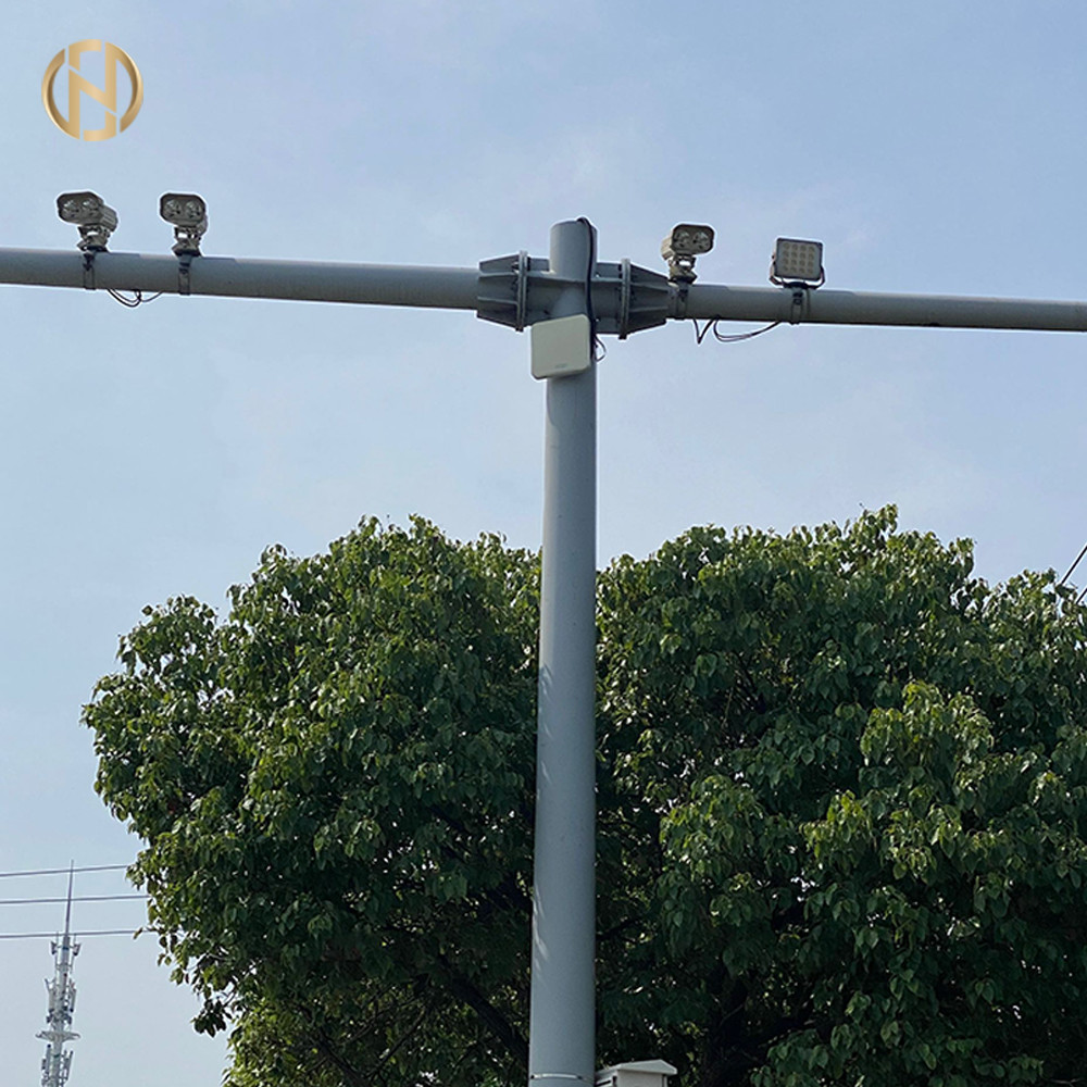 11M Polygonal Telescopic CCTV Camera Pole Corrosion resistant